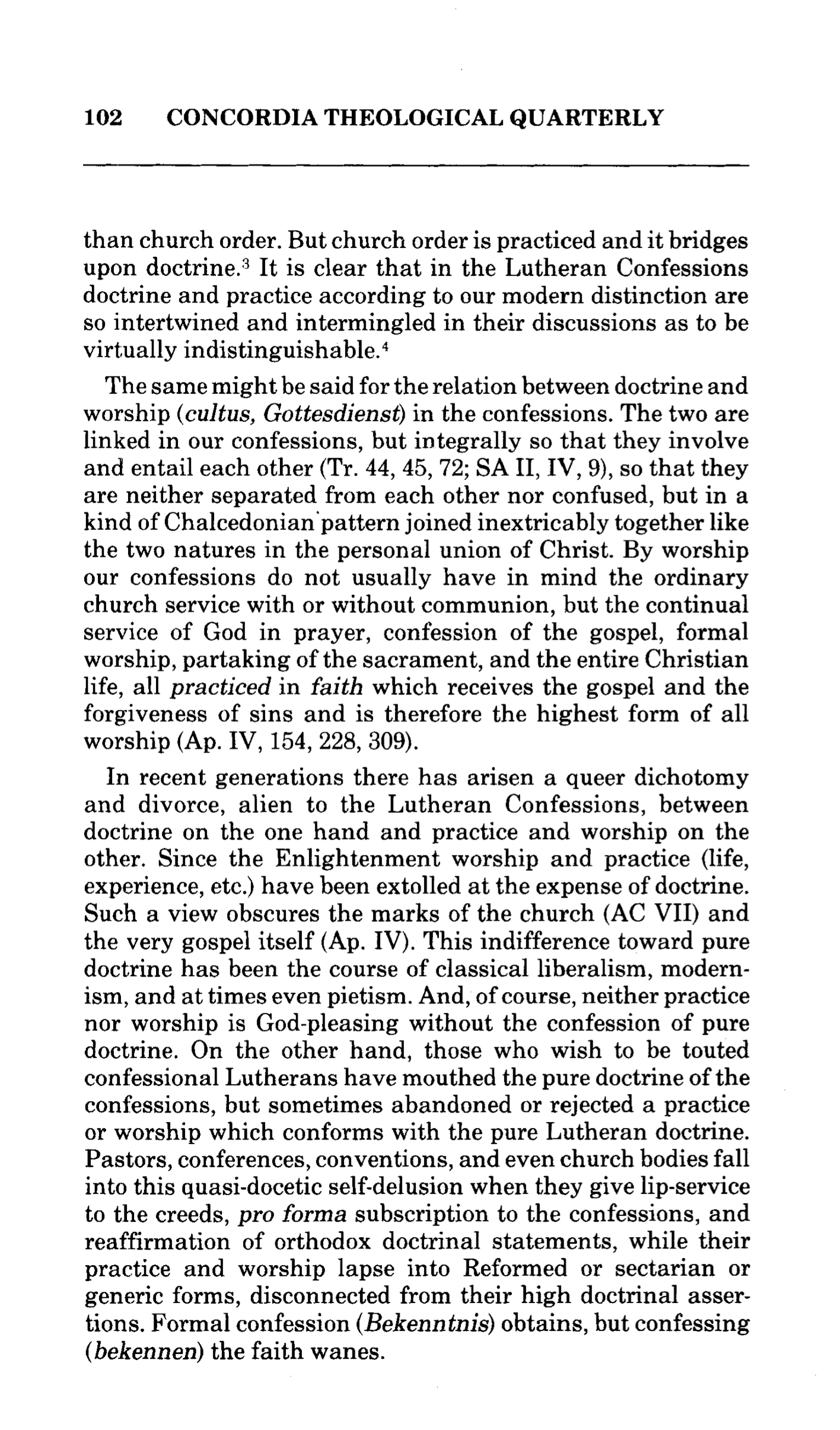 Confessional Lutheranism in Today’s World 1990 – Christ for Us