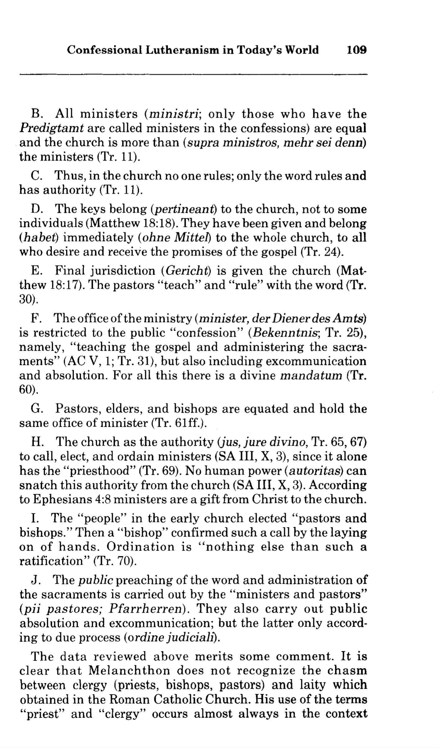 Confessional Lutheranism in Today’s World 1990 – Christ for Us